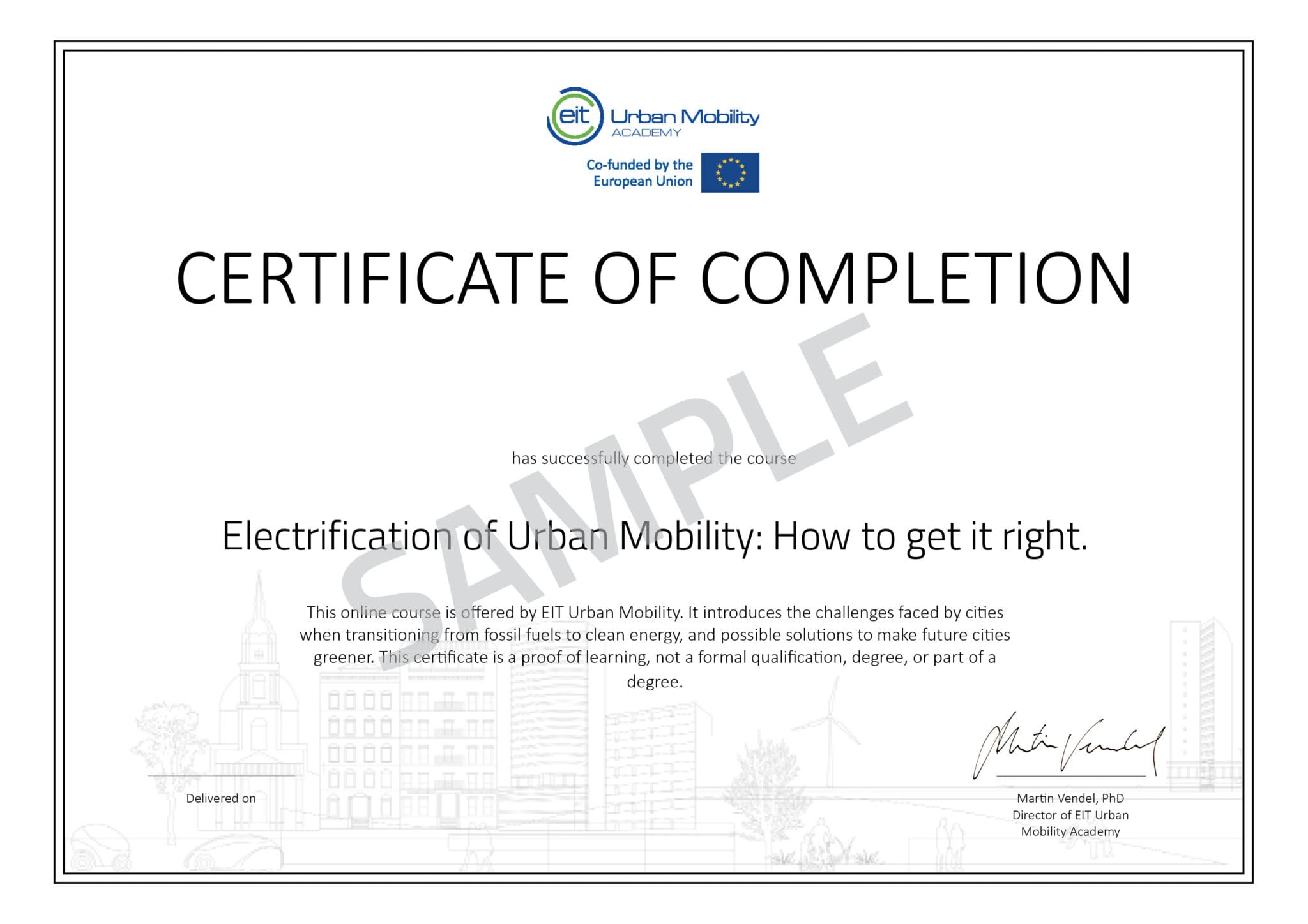 Electrification of Urban Mobility Course | Urban Mobility Courses